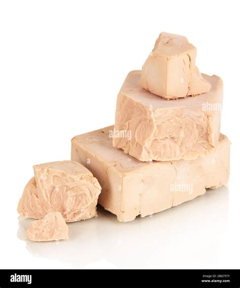 Yeast Cubes Isolated On White Stock Photo Alamy