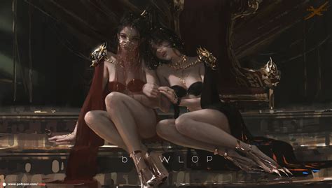 Princess Aeolian And Princess Lylian Ghostblade Drawn By Wlop Danbooru