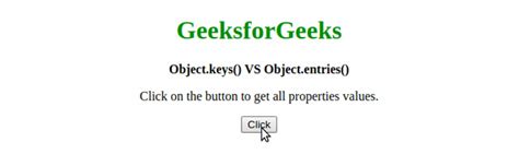 JavaScript Object Values Method GeeksforGeeks