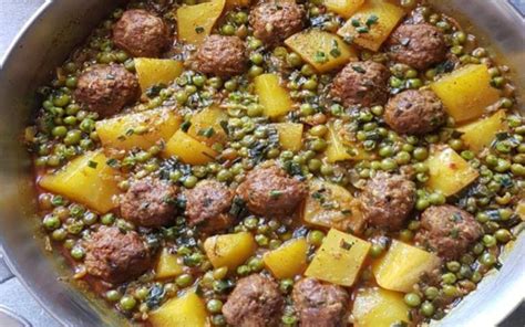 Tajine de viande hachée petits pois et pommes de terre Recette