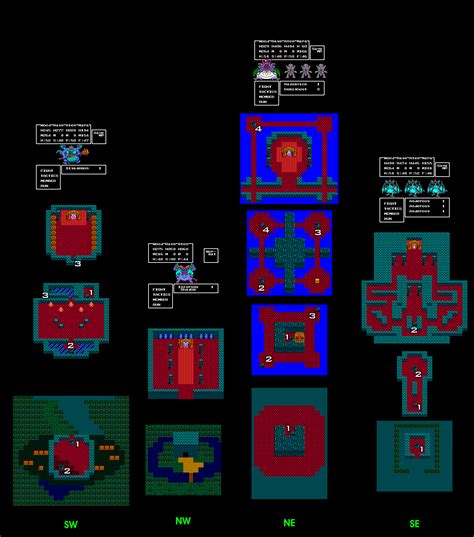 Dungeon Maps Page Dragon Warrior Iv Nes Dragons Den Dragon Quest