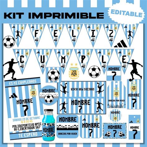 Cumpleaños Kit Argentina Futbol MercadoLibre