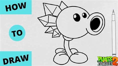 How To Draw Ice Peashooter Plants Vs Zombies Artbysujan Youtube