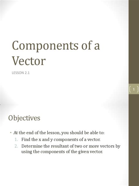 lesson 2 1 components of a vector pdf euclidean vector cartesian coordinate system