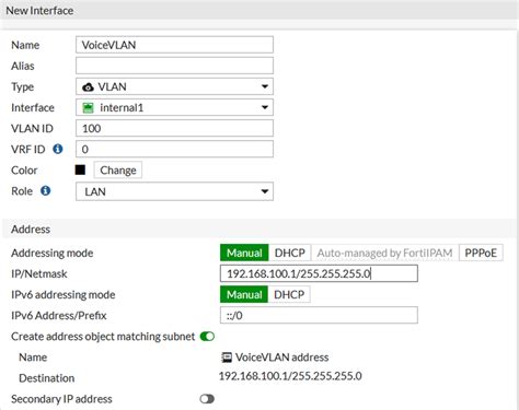 Configure The Vlan Interfaces On Fortivoice And Fortigate Fortivoice
