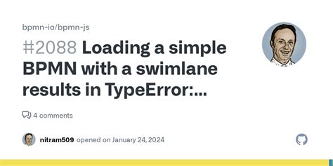 Loading A Simple BPMN With A Swimlane Results In TypeError Cannot Read