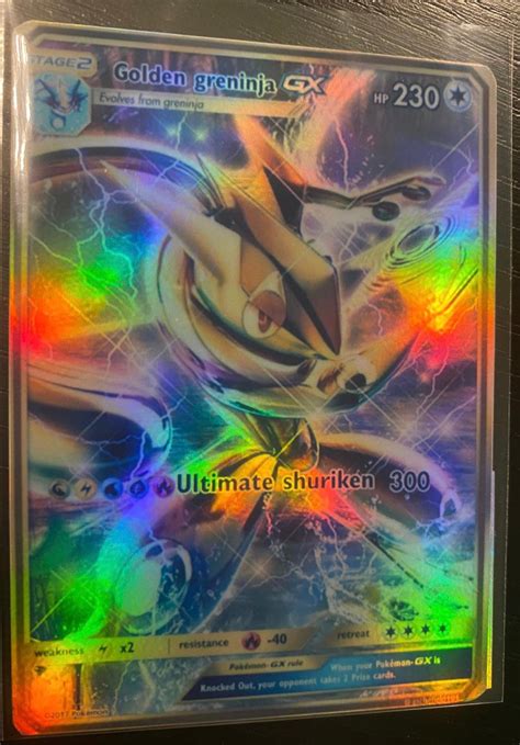Golden Greninja Gx Pikachu Ash Vmax Gaming Shining Gx Ex M Etsy