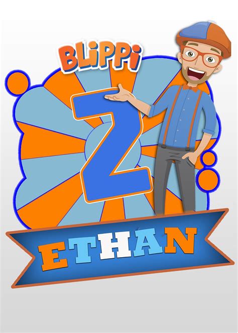 Free Printable Blippi Birthday Invitations