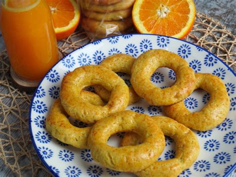 Roscos de naranja al horno y sin lácteos Recetas sin lactosa