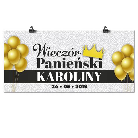 PLAKAT BANER WIECZÓR PANIEŃSKI PERSONALIZOWANY 11697721166 Allegro pl