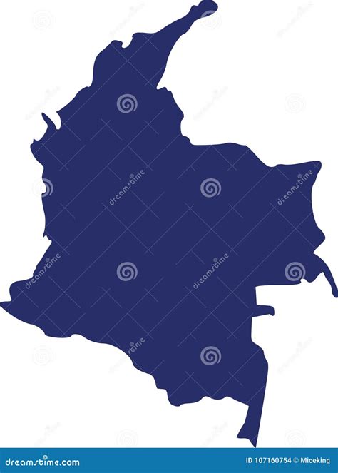 Vector Del Mapa De Colombia Ilustración del Vector Ilustración de