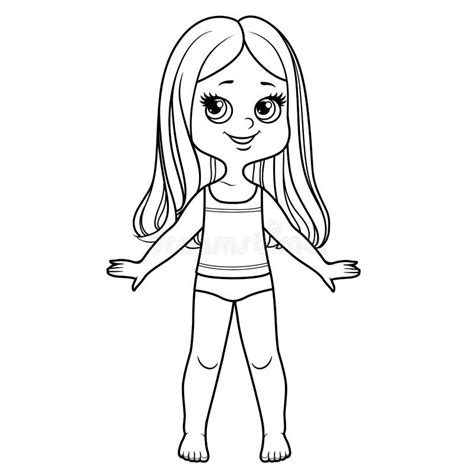 Chica En Ropa Interior Para Pintar Y Colorear Colorear Dibujos Varios