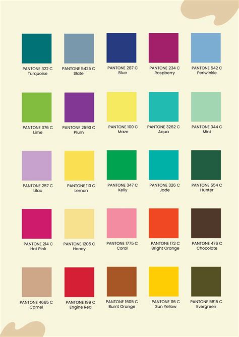 Pantone Color Chart Poster Various Styles Leaderland Academy