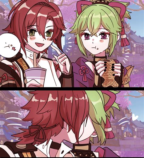 Kuki Shinobu And Shikanoin Heizou Genshin Impact Drawn By