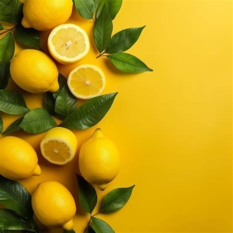 Premium Ai Image Lemon Background