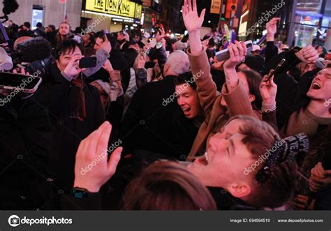 New Year S Eve Times Square December 2023 New York Usa Stock