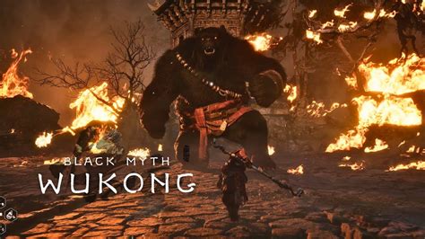 Black Myth Wukong Black Bear Guai No Damage Boss Fight Youtube