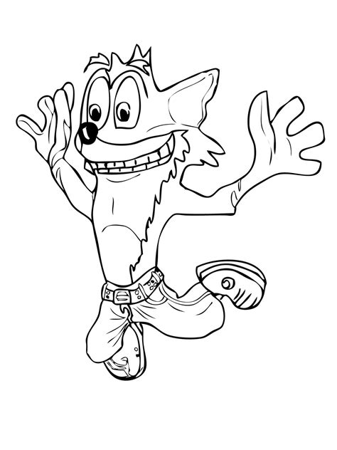 Desenho De Crash Bandicoot Para Colorir Tudodesenhos
