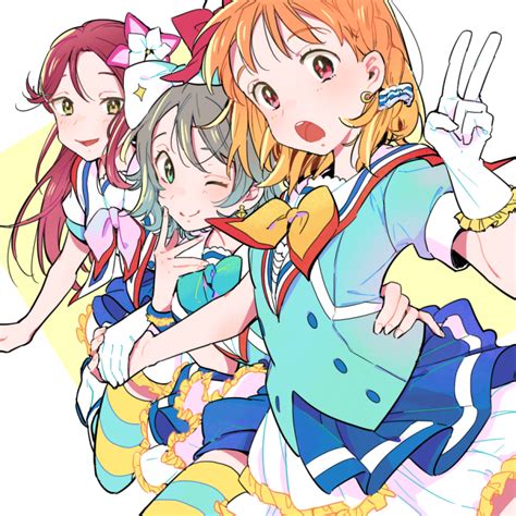Watanabe You Sakurauchi Riko And Takami Chika Love Live And 1 More