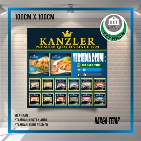 Jual SPANDUK BANNER KANZLER FROZEN FOOD UK 1M X 1M Shopee Indonesia