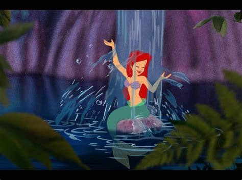 Ariel Under Waterfall How Mermaids Shower Disney Photo 13182965