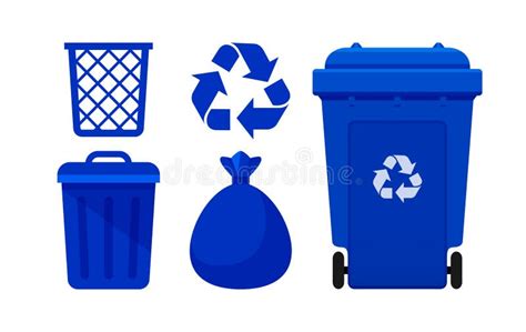 Bidoni Di Plastica Con Cassetto Blu Cestino E Sacchetti Di Plastica