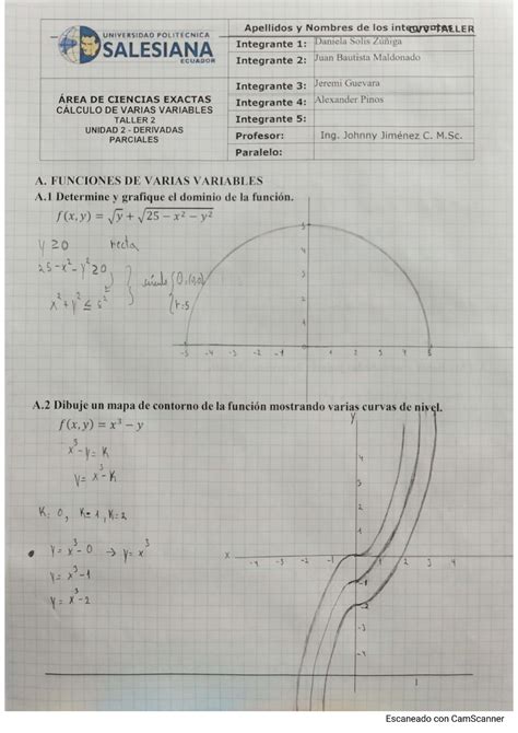 Taller 2 De Calculo De Varias Variables Studocu