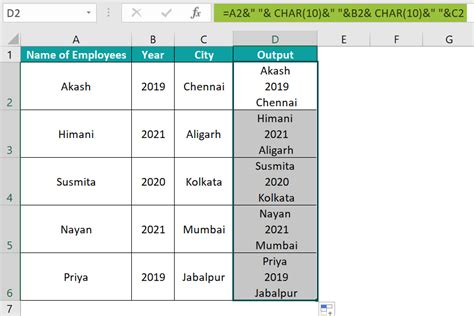 Carriage Return In Excel Cell Formula How To Insert Remove