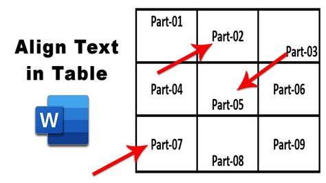 How To Align Text In A Table In Microsoft Word Document YouTube