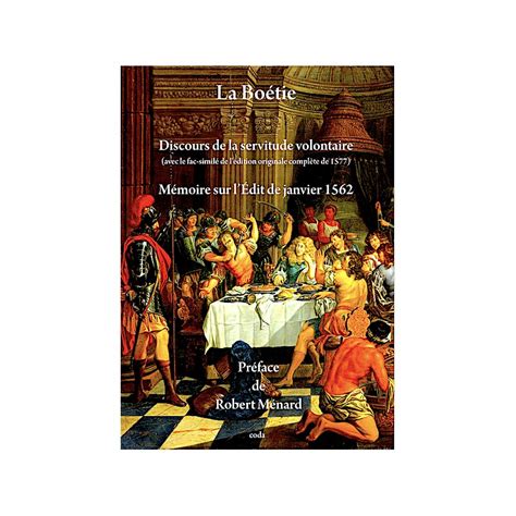 LA BOÉTIE Discours de la servitude volontaire Préface de Robert Ménard