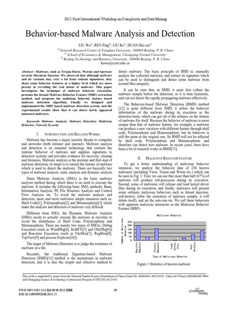 behavior based malware analysis and detection pdf