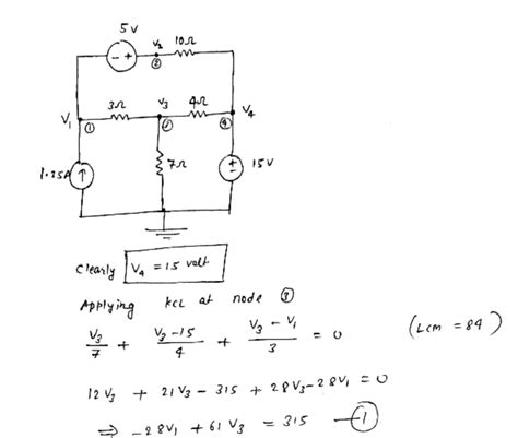 Solved Determine The Node Voltages V V V And V For The