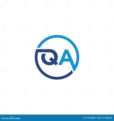 QA Letter Logo Icon Design Template Elements Stock Vector