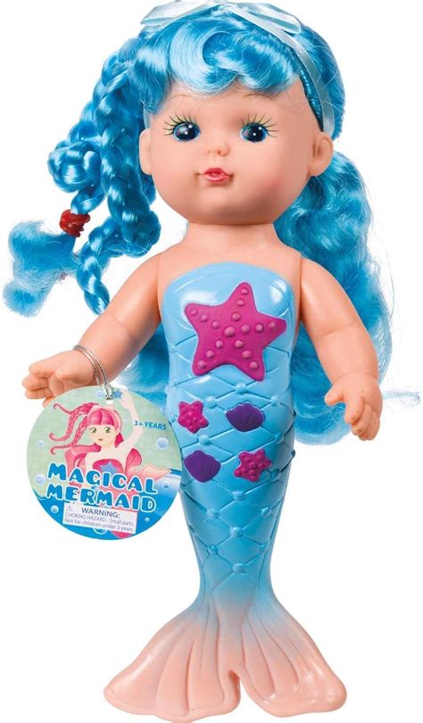 Toysmith Bathtime Mermaid Doll Assorted Colors 9 Inch Toys And Games