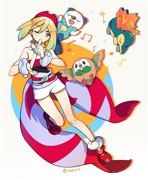 Rowlet Oshawott Irida And Cyndaquil Pokemon And 2 More Drawn By