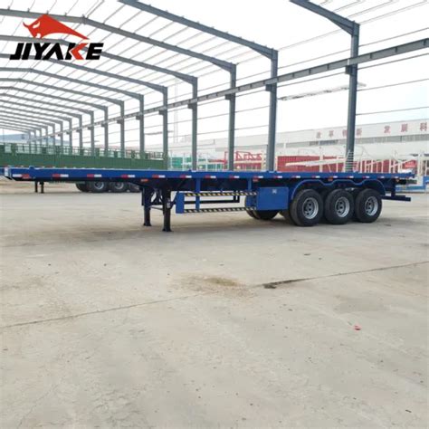3 4 Axle 20FT 40FT Gooseneck Skeleton Drawbar Tri Axle Flatbed Truck