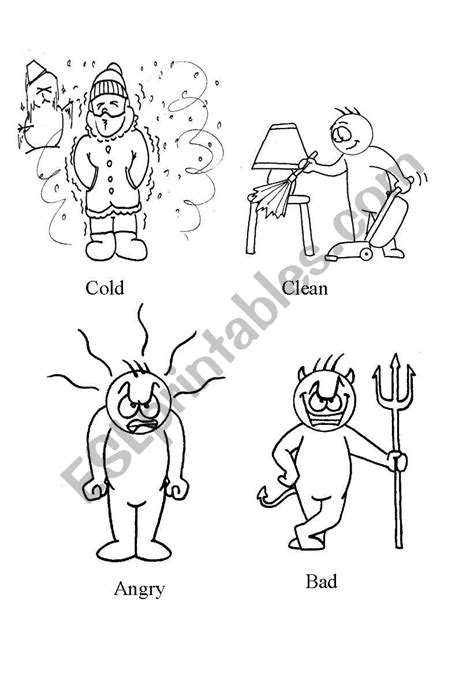 Adjectives Coloring Sheet