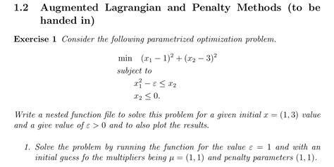 1 2 augmented lagrangian and penalty methods to be