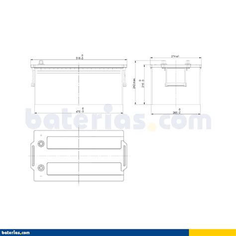 Exide EF2353 Batería de camiones y vehiculos industriales Exide 235Ah 12V