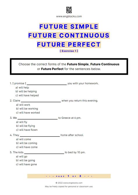 Future Perfect And Future Continuous Exercise 2 ESL Worksheets