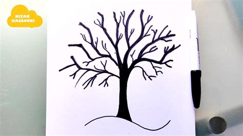 Comment Dessiner Un Arbre Sans Feuille Facile YouTube