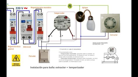 instalación para baño extractor temporizador YouTube
