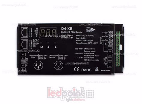 Ledpoint S r l DMX 512 RDM décodeur 4 canaux 5A chacun tension 5
