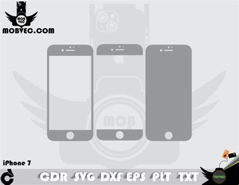 IPhone 7 Skin Cut Template Vector VectorGi Digital Market