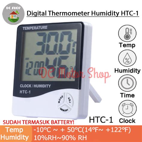 Jual Higrometer Htc Termometer Jam Digital Alat Pengukur Suhu Ruangan