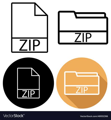 Zip File Icon Royalty Free Vector Image VectorStock