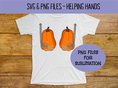 Pumpkin Boobs SVG Skeleton Hands Svg Funny Skeleton Boob Etsy