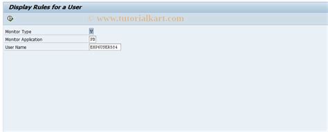 FCOM RULE USER PBV SAP Tcode Display Rule For A User Transaction Code
