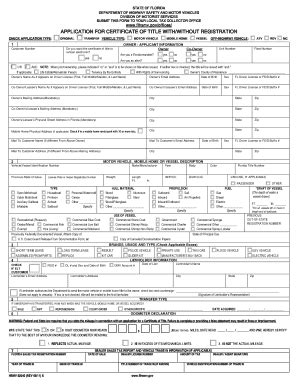 Fillable Online Florida Title Transfer For Vessels Information Packet