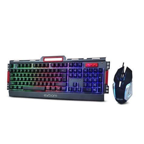 Kit Gamer teclado e mouse BK G3000 iluminação de LED e acabamento